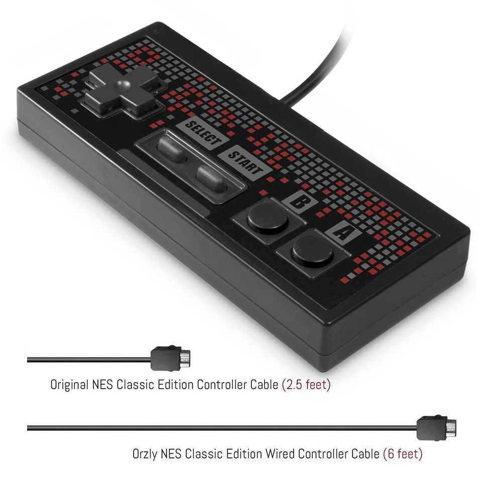 Nintendo NES MINI 2016 Classic Edition Wired Controller with 1.8m Cable ...