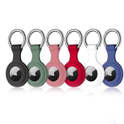 AirTag Case For Apple Air Tag Cover Tracker Silicon Car Key Ring ...