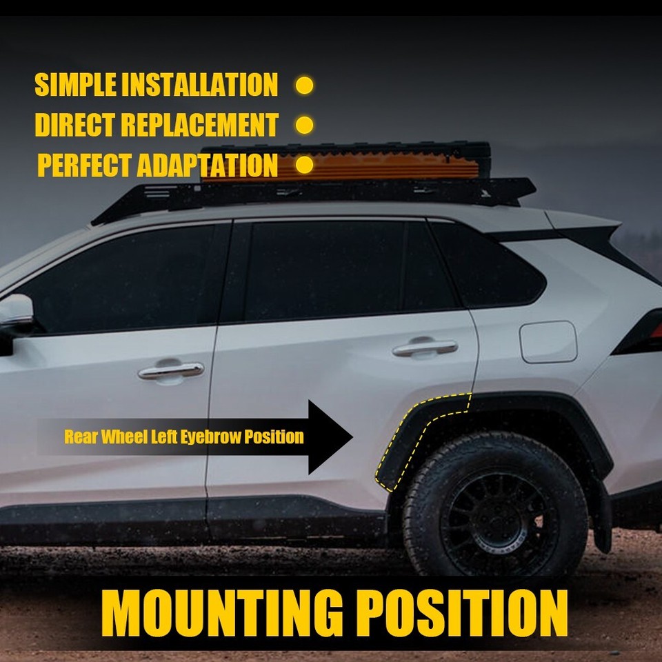 Fits 2019-2024 Toyota Rav4 Rear Door Flare Arch Trim Molding Left ...