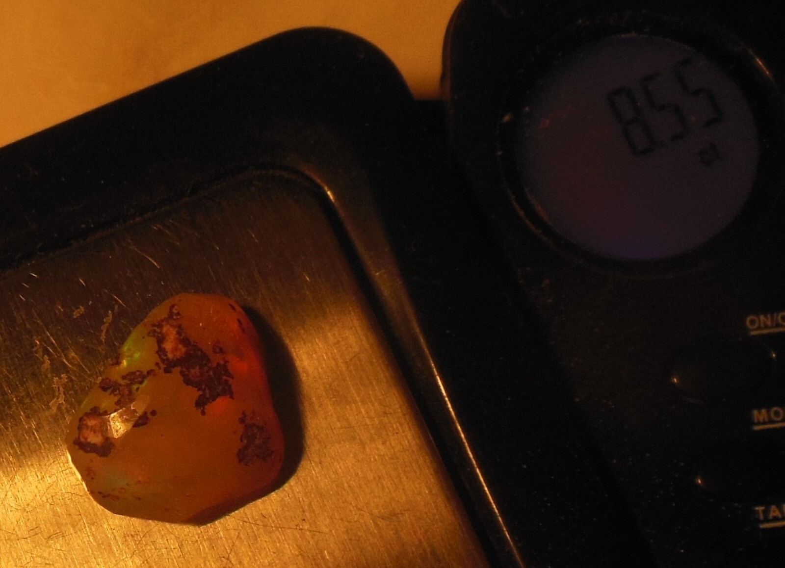 Mexican Fire Opal, Play of Color, Natural, Solid, loose polished, 8 ...