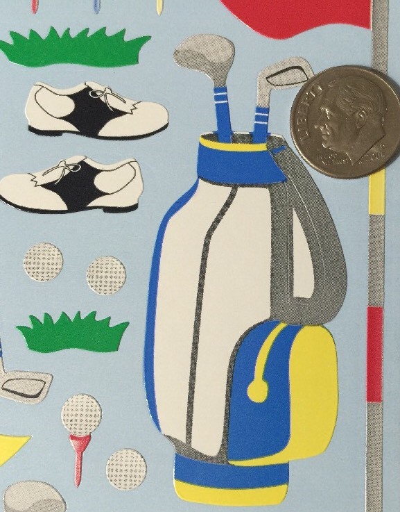 GOLF Binder Sticker(4"x7")Stickopotamus Sport•Tee•Golfball•Golfer Game ...