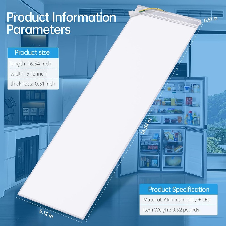 LED Light Assembly Compatible, Whirlpool WRQA59CNKZ Kitchen-Aid ...