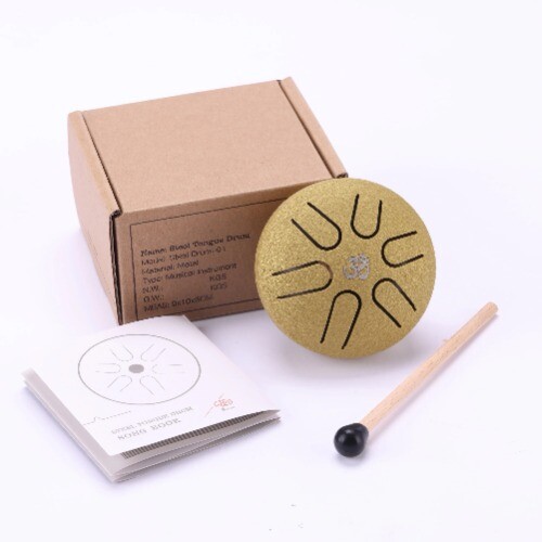 Mini Glucophone 3 Inch 6 Notes Steel Tongue Drum Handpan Music Drum ...