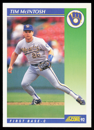 1992 Score 469 Tim McIntosh Milwaukee Brewers | eBay