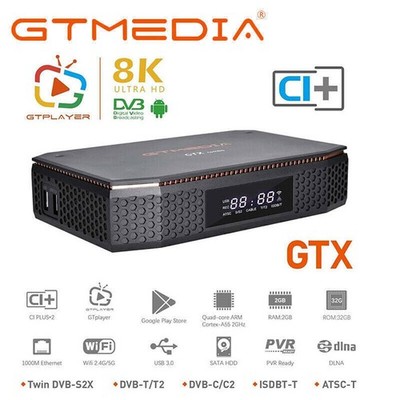 8K FTA DVB-S2/T2/ATSC-T/C Satellite Receiver Smart TV Box 4:2:2 CI+ ...