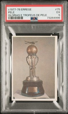 PSA 5 EX Pele 1977 Errege #75 Rare Trading Card Glorias e Trofeus de ...