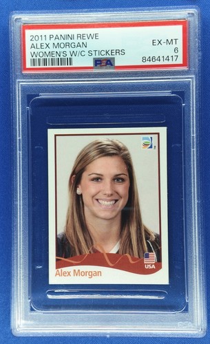 Alex Morgan RC 2011 Panini REWE Women's World Cup Sticker PSA 6 EX-MT ...