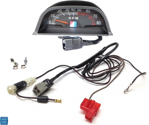 1970 AMC Rebel Hood Tach 5000 Red Line RPM 8000 RPM Max W/ Wire Harness ...