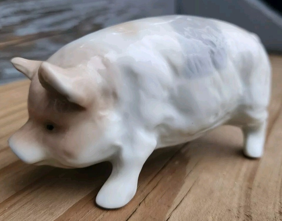 ASAHI JAPAN PIG PIGLET HOG FIGURINE 4"× 2.5" Vintage | eBay