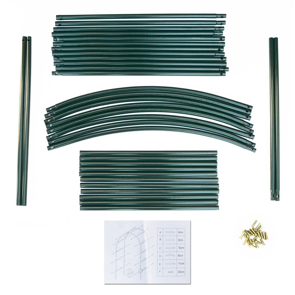 Steel Garden Arch Trellis 7.9ft Arbor Climbing Plant Flower Wedding ...