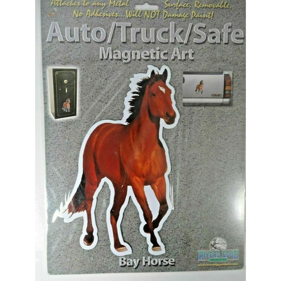 Rivers Edge Products Bay Horse Auto Truck Magnet Art Non-Adhesive ...