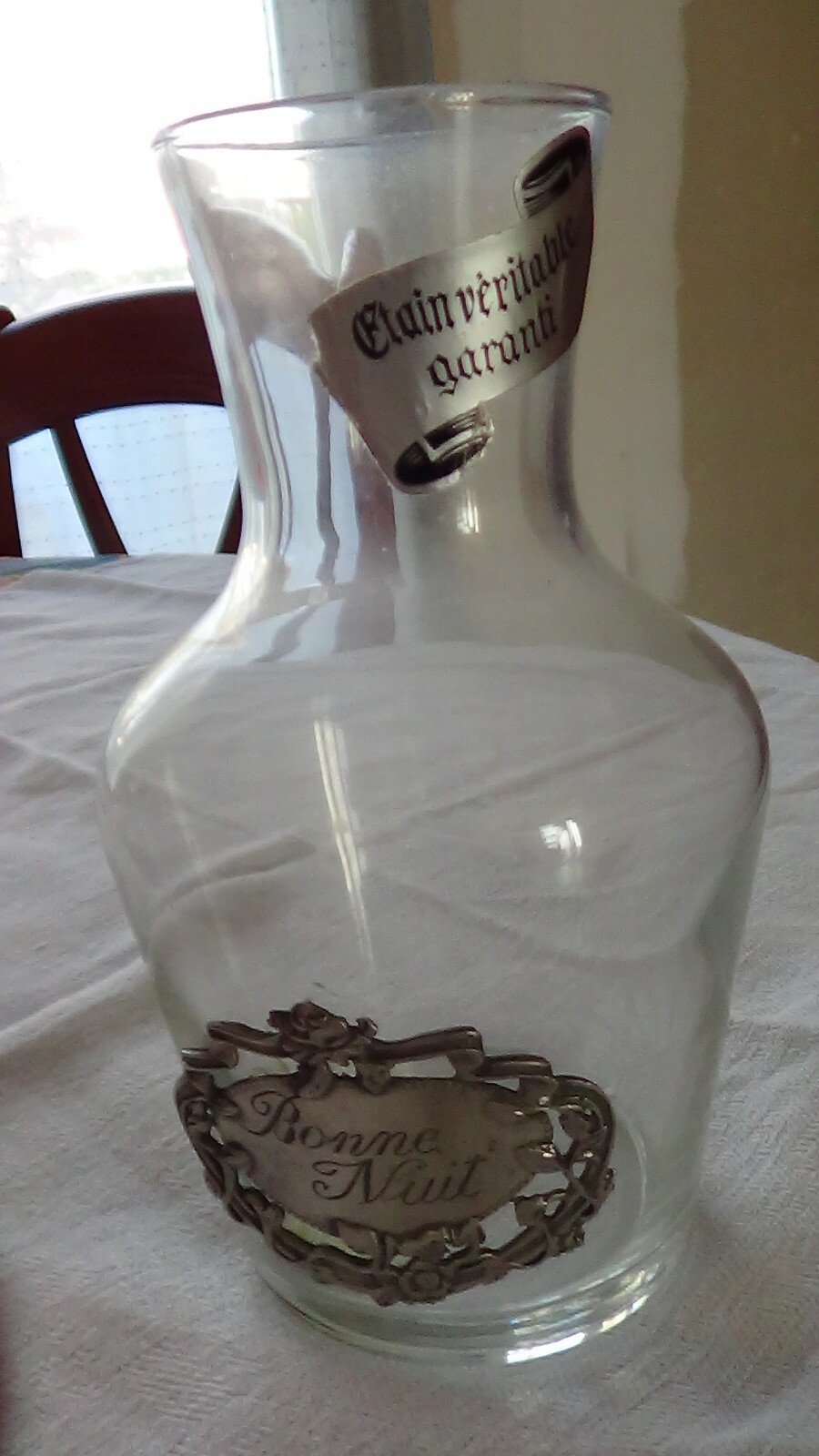 Carafe Etain Verre d’occasion