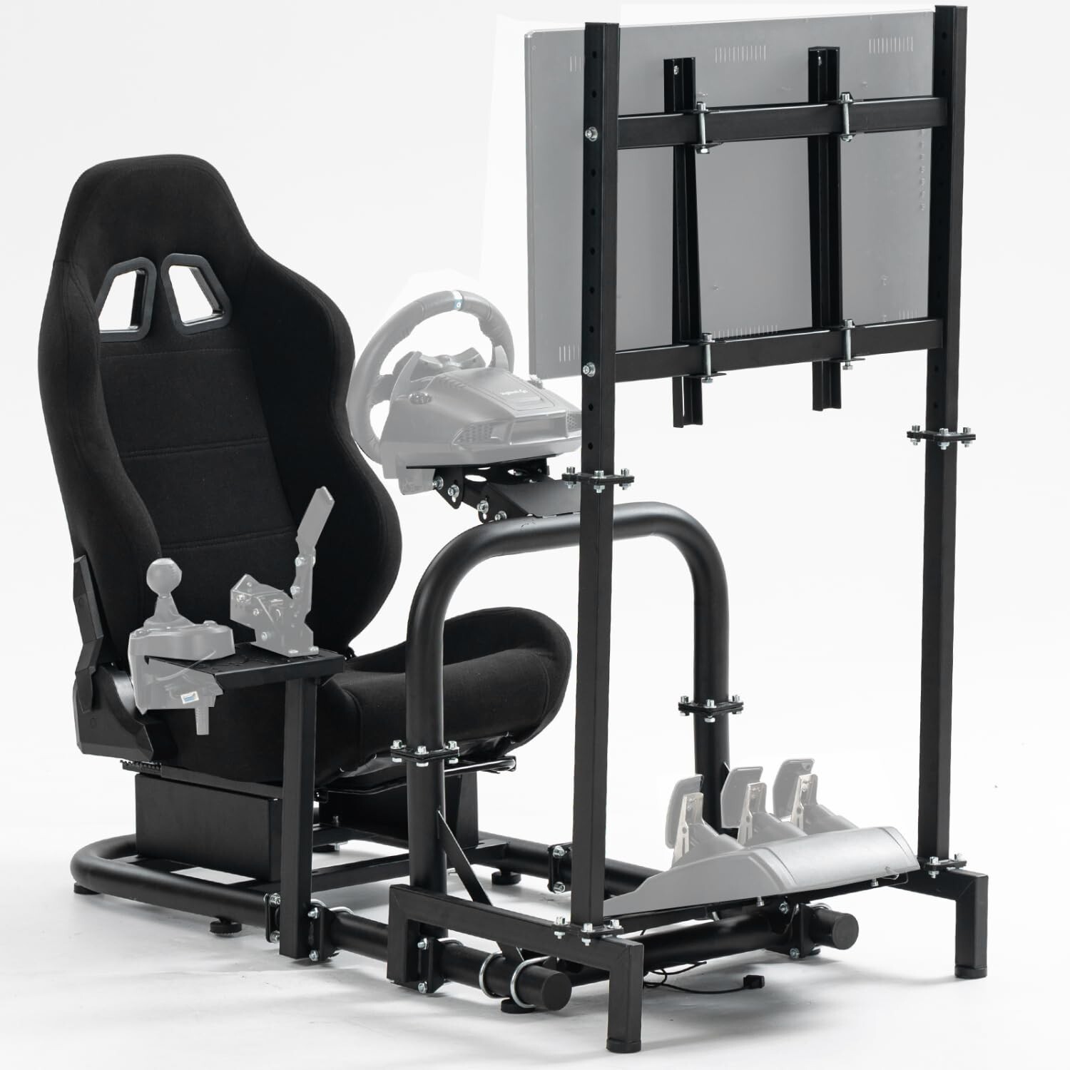 Dardoo Racing Sim Cockpit with Monitor Stand Seat Fit Logitech G29 G920 ...