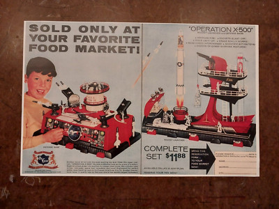 Reproduction Deluxe Reading 1960s OPERATION X-500 space rocket missile ...