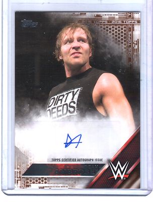 WWE Dean Ambrose 2016 Topps Bronze Authentic Autograph Card SN 8 of 50 ...