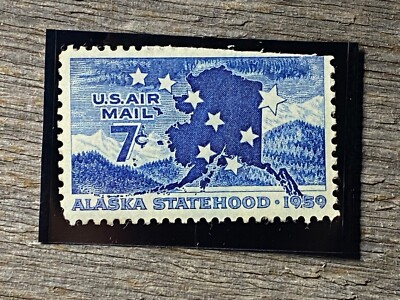 1959 7c U.S. Air Mail, Alaska Statehood Scott C53 Mint F/VF NH | eBay