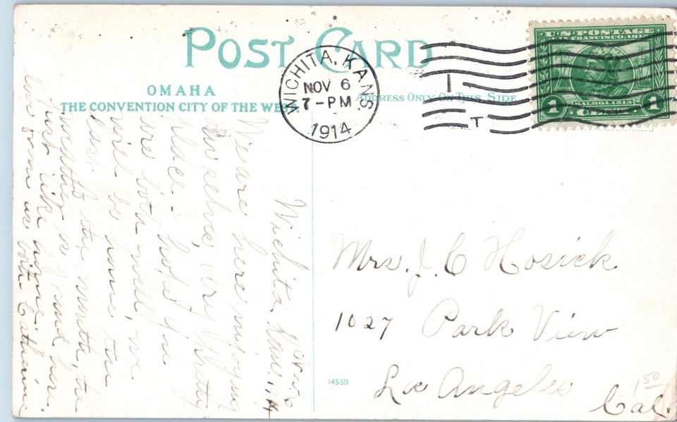 Welcome Arch Omaha Nebraska Postcard Posted 1914 | eBay