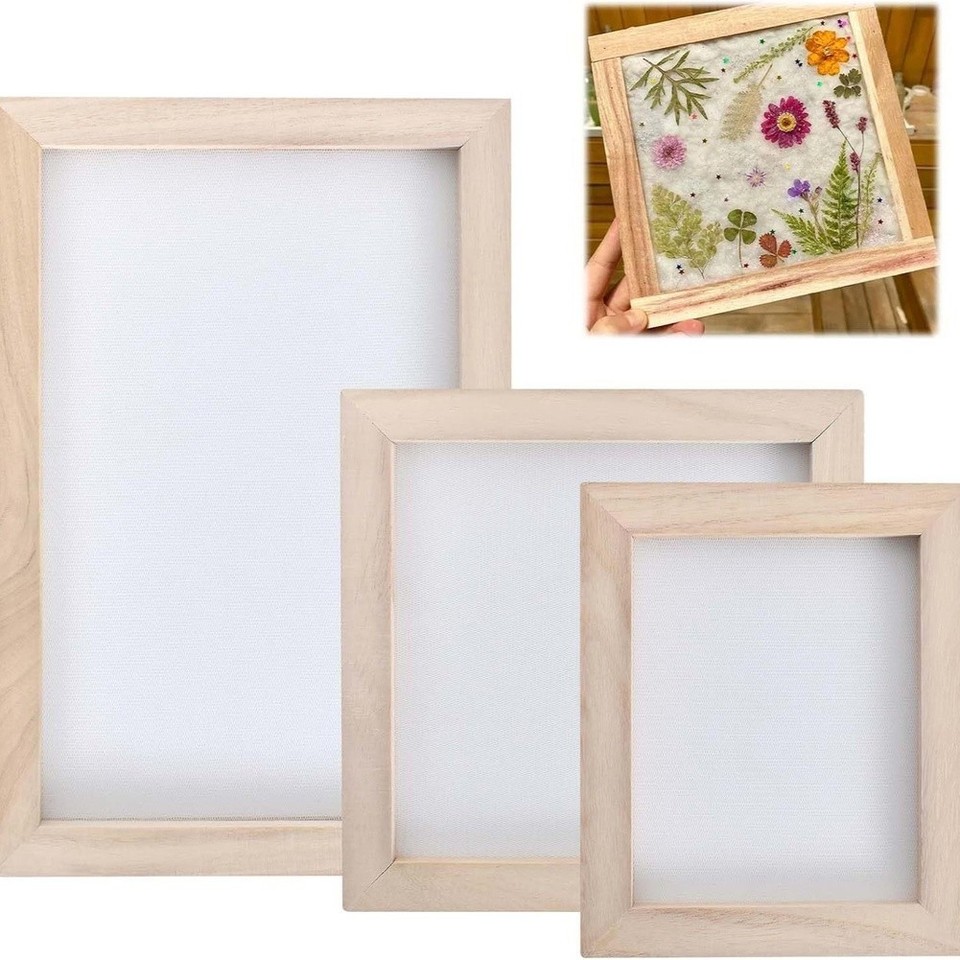 Starter Kit Paper Making Frame DIY Papermaking Kit Wooden Papermaking ...