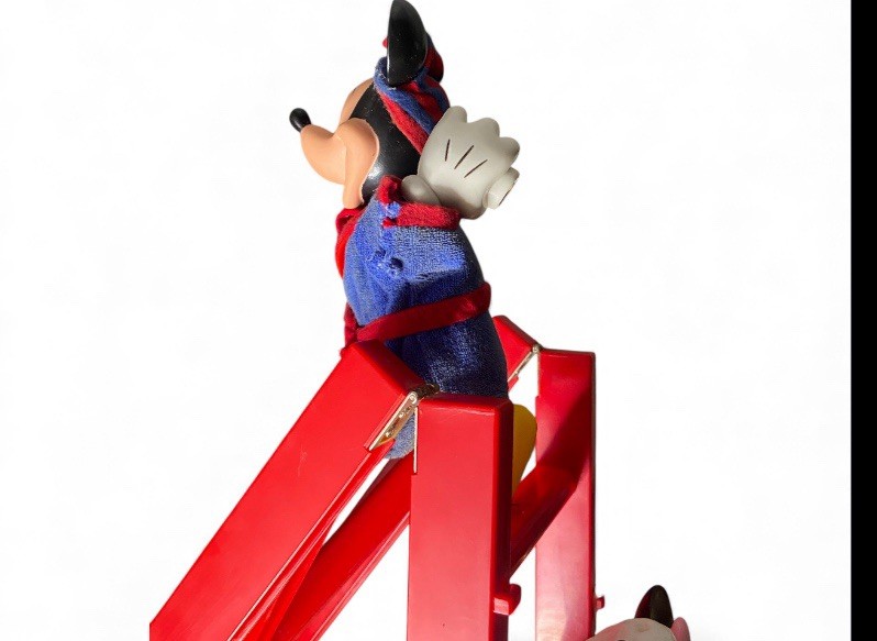 1994 Mr Christmas Mickey's Tree Trimmers Animated 4’ Ladder Working ...