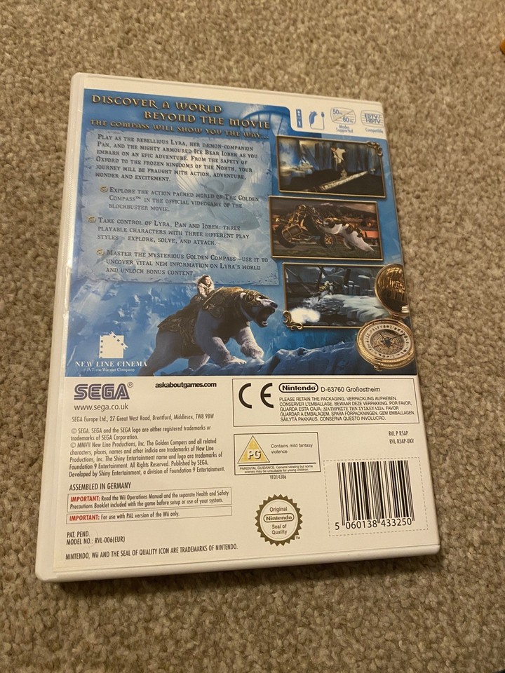 The Golden Compass Nintendo Wii Boxed With Manual Tested And Working ...
