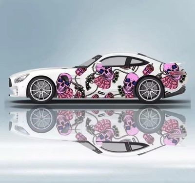 Skeleton Car Decal; Skull Car Decal; Cool Car Decals Both Sides; Car ...