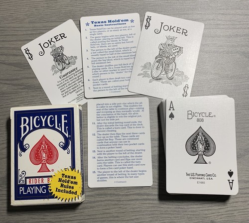 Bicycle Standard Rider Back Playing Cards - Poker 808 - Texas Hold'em ...