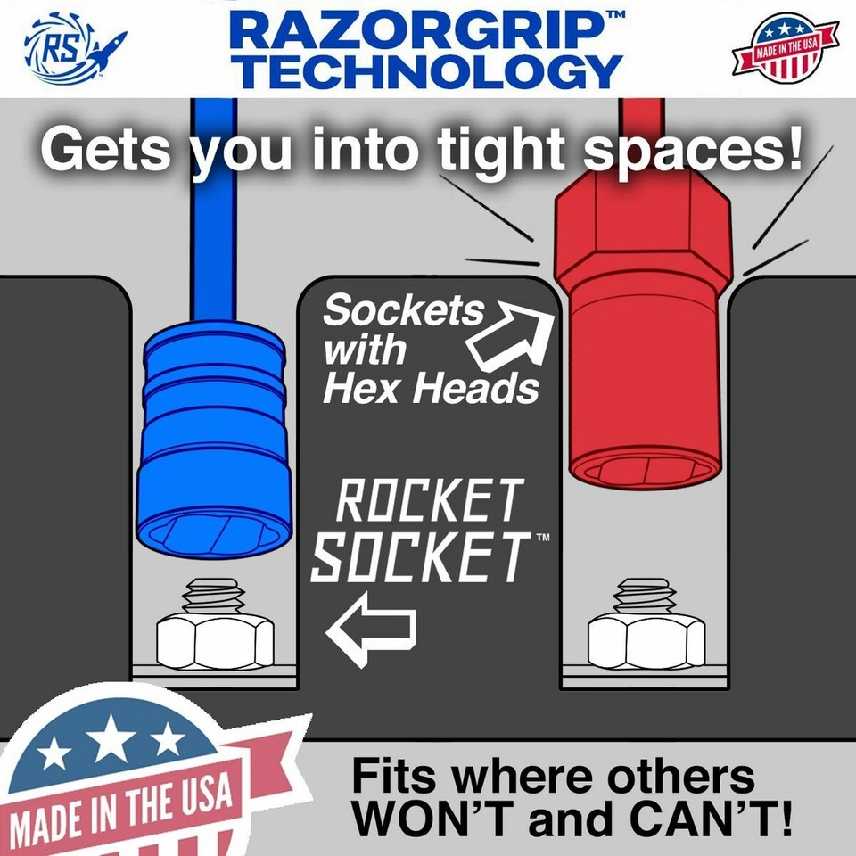 ROCKETSOCKET - Extractor Socket Set - 30 pc set combo 3/8" & 1/4 ...