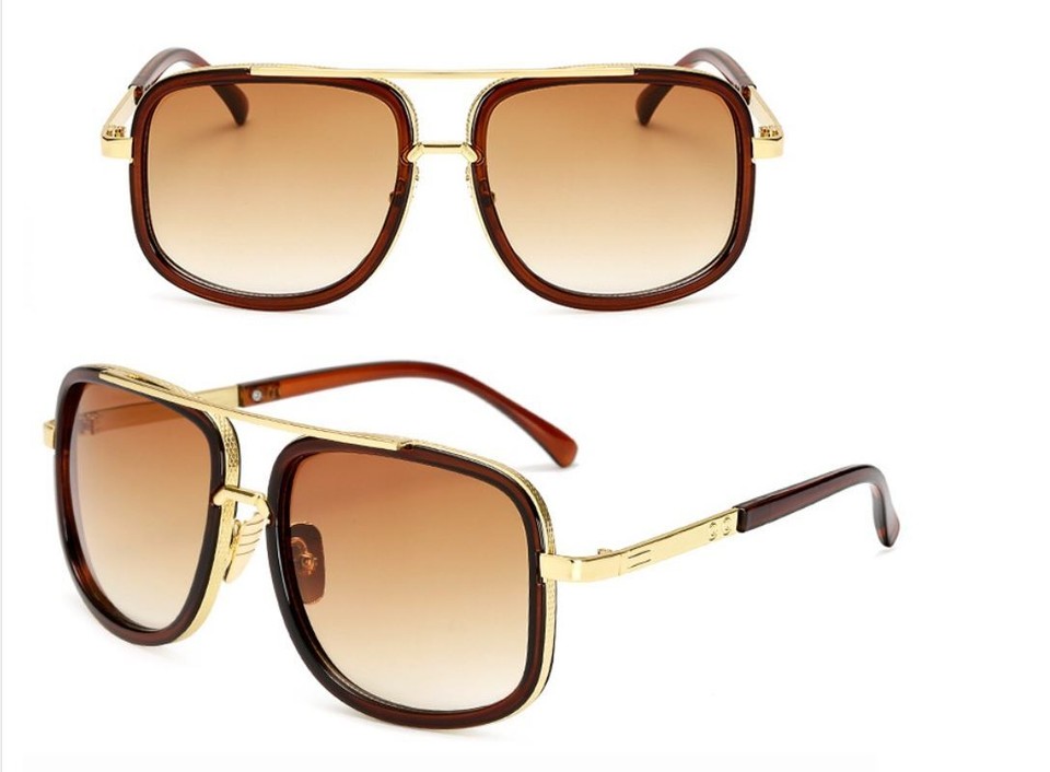 Men's Sunglasses Rapper New Oversize Fashion Square Women Designer Flat ...