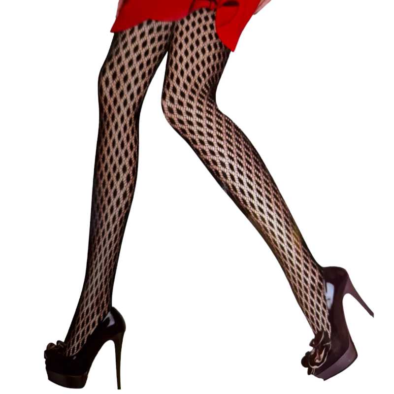 Womens Black Patterned Fishnet Tights Ladies Pattern Floral Stripe ...