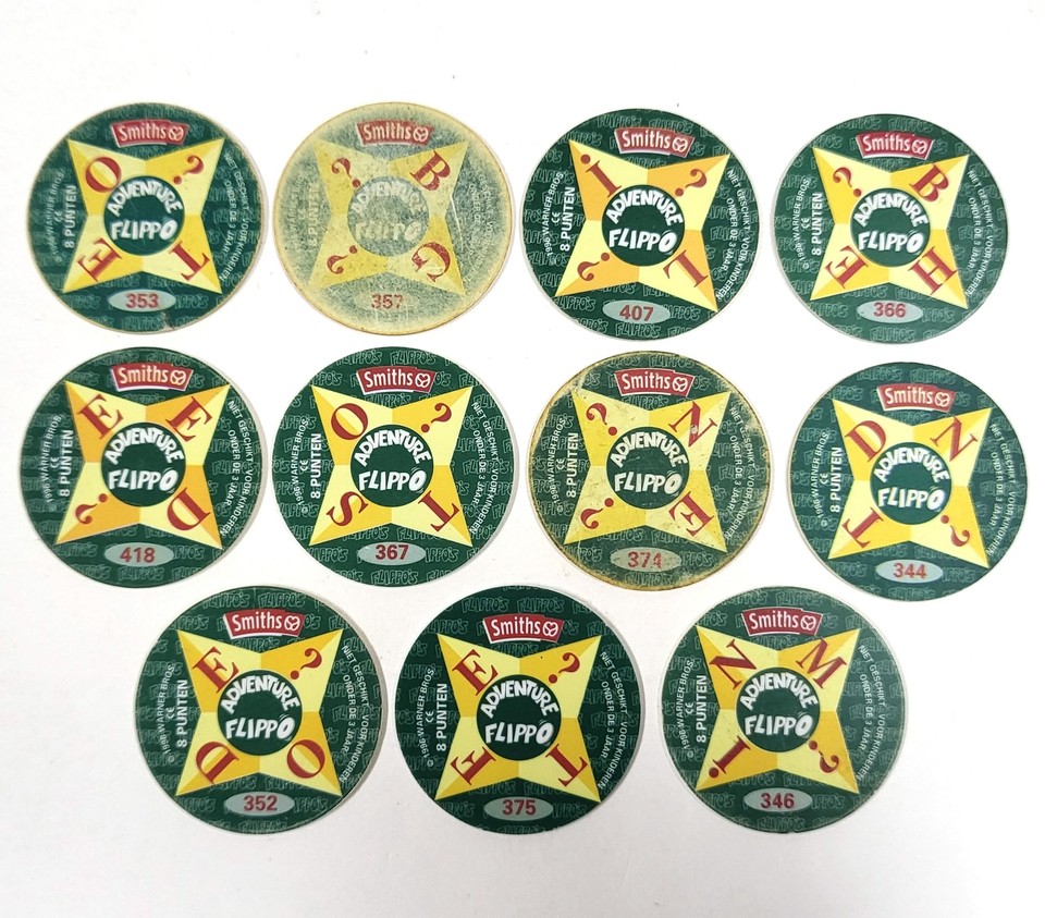 Vintage 1990s Tazos Adventure Looney Tunes Flippo's Smiths 341-420 ...