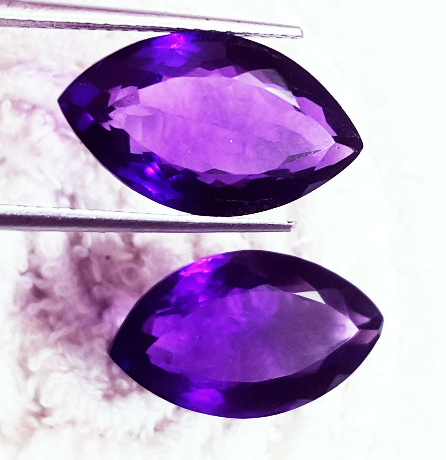 Natural Violet Amethyst Marquise Shape 10 to 12 Ct Certified Pair Loose ...