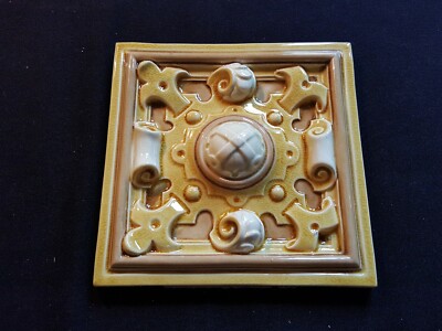 One Reclaimed Antique (6" x 6") Victorian Tile Tiling Décor Furnishing ...