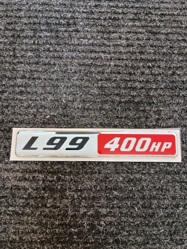 Chevrolet L99 400hp 3D Stick On Emblem | Chrome | Right | Acrylic ...