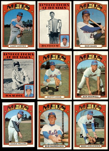1972 Topps New York Mets Near Team Set 7 - NM 7003148 (19 / 47 cards ...