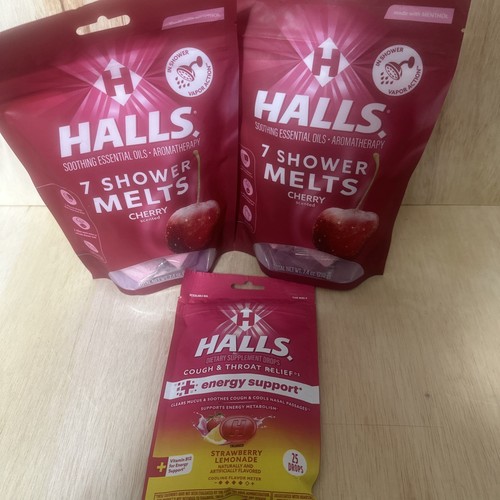 Halls Shower Melts Cherry with Menthol Aromatherapy Vapor Action, 📍2 ...