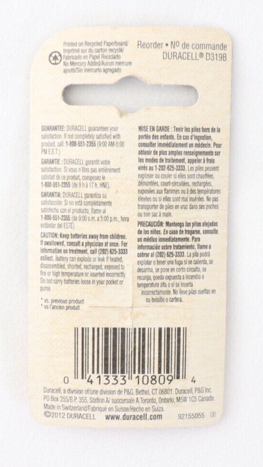 1 Duracell 319 SR527SW SR527W Batteries 319, SP319, SR64, SR527SW | eBay