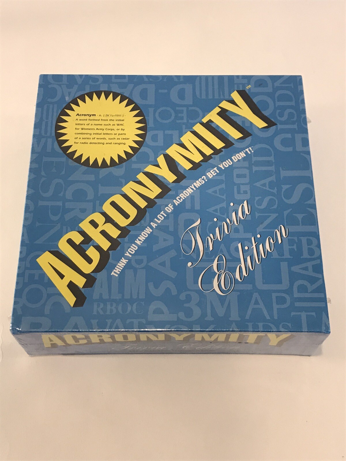 Acronymity Trivia Edition Board Game Ages 12+ Years 2 to 4 Players New ...