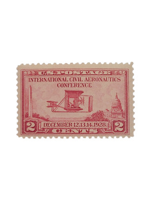 US Stamp Scott 649 Aeronautics Conference Wright Airplane 1928 See Pics ...