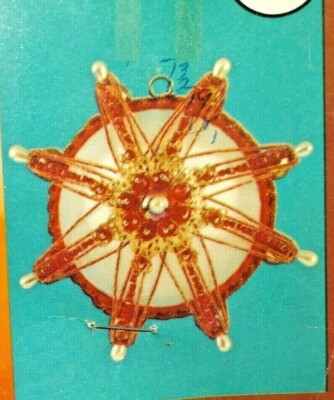 Vintage Walco RED WHITE SATELLITE STAR STRINGS Sequin Christmas ...