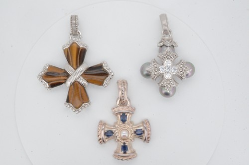 Collection of 3 Judith Ripka Maltese Cross Enhancers Lot | eBay