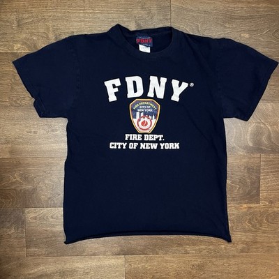 FDNY Fire Department Navy Blue T-Shirt City of New York Official ...