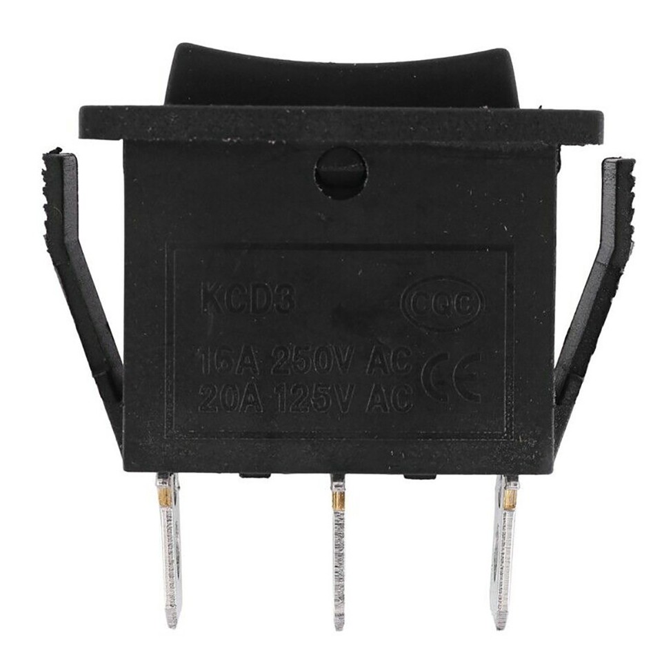1pcs/SPDT 3 -Pin On-Off-On Rectangle Rocker Switch Black For Car Dash ...