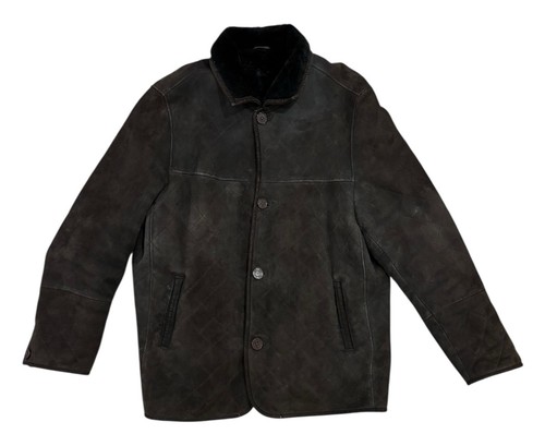 Di Bello Shearling Sheepskin Coat Jacket Brown Made In Italy Size 58 ...