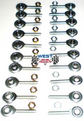 Quarter Midget/Go Kart 5/16"X 5/16-24 ROD ENDS WITH JAM NUTS 20PK | eBay