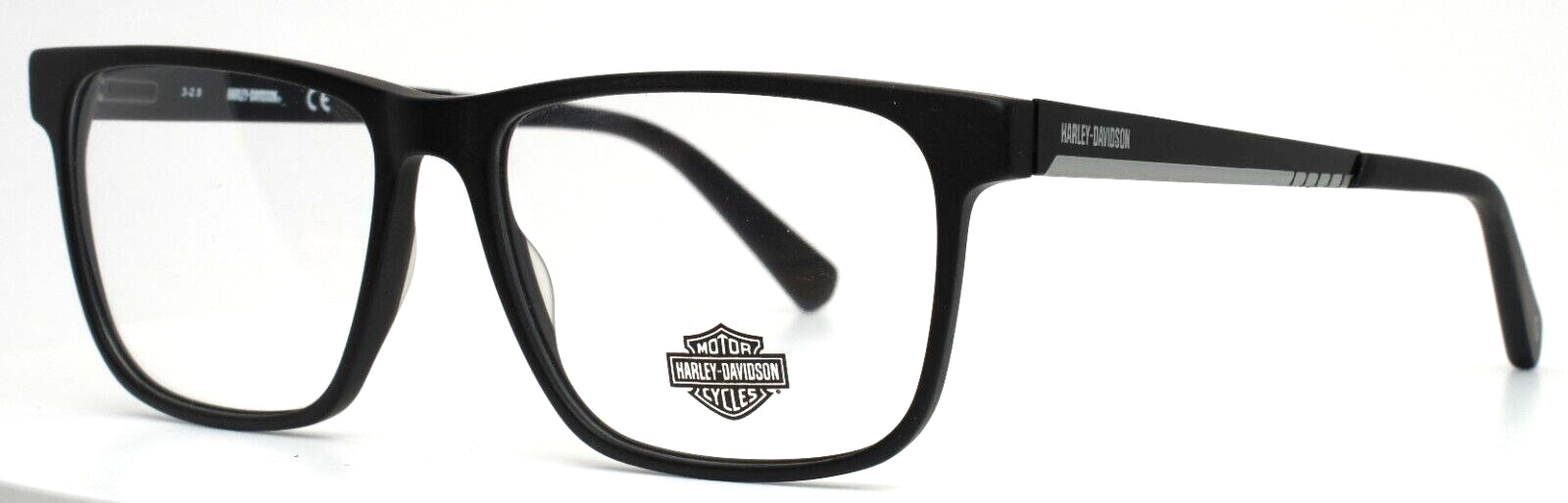 HARLEY DAVIDSON HD0815 002 Black Mens Square Full Rim Eyeglasses 57-16 ...