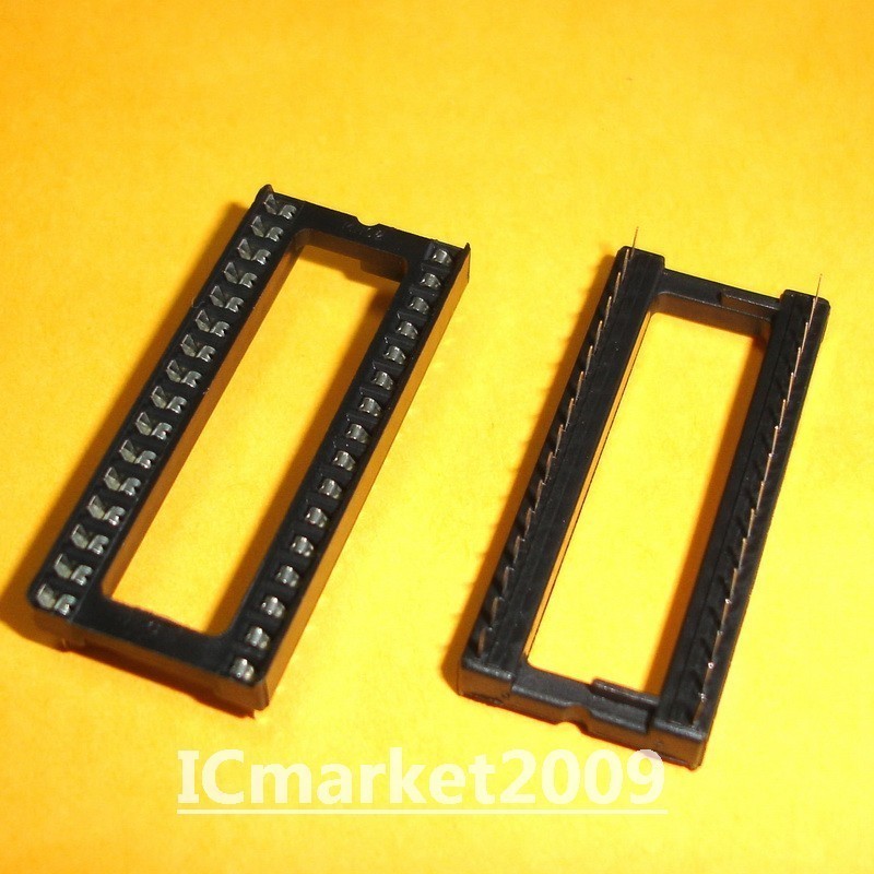 50 PCS DIP-32 32 PIN 32PIN 2.54MM IC Sockets Adaptor Solder Type Wide ...