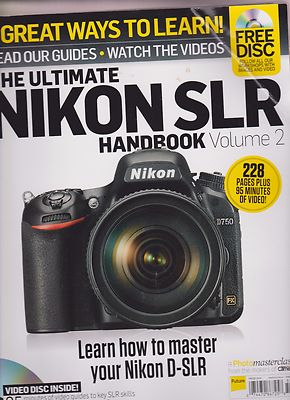 Ultimate NIKON SLR Camera Handbook Vol.2 2016 W/FREE DISC,FRONT COVER ...