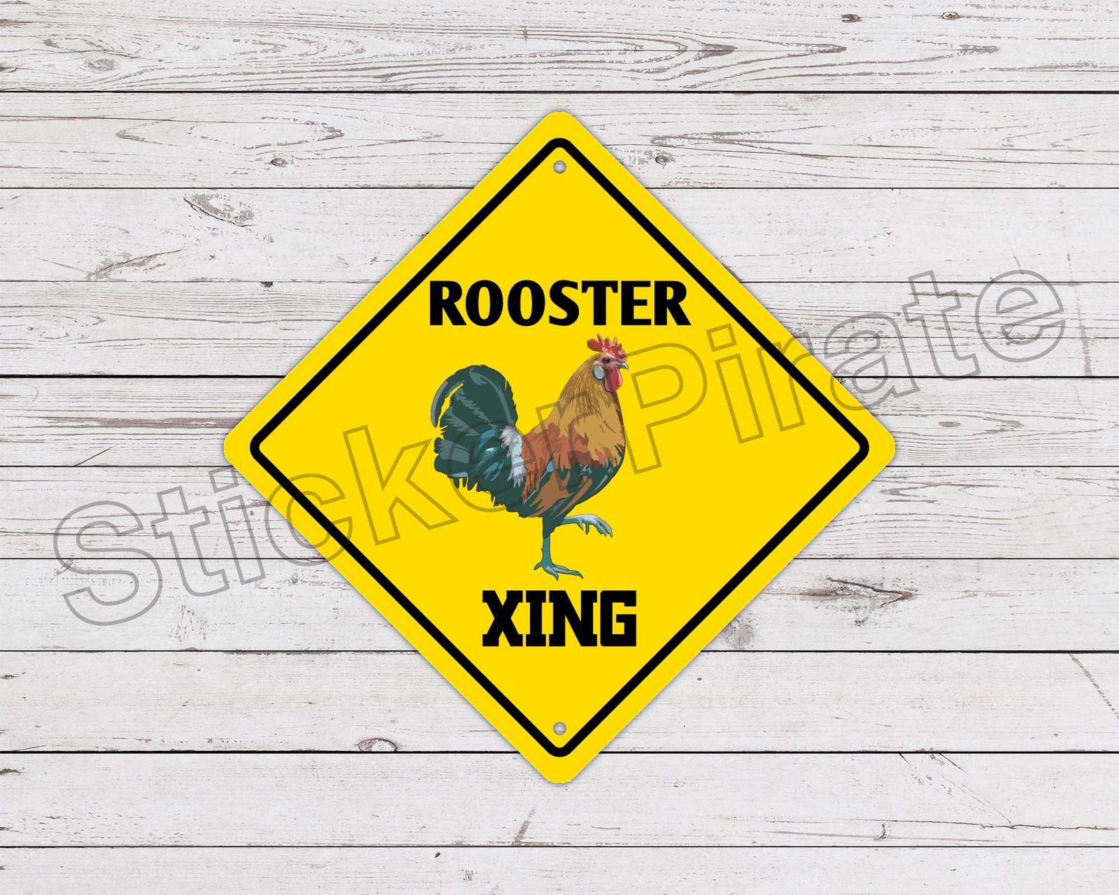 *Aluminum* Rooster Crossing Funny Metal Novelty Sign 12"x12" | eBay