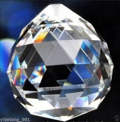 50mm Crystal Ball Prism Lighting Pendant Parts Glass Lamp Chandelier in ...
