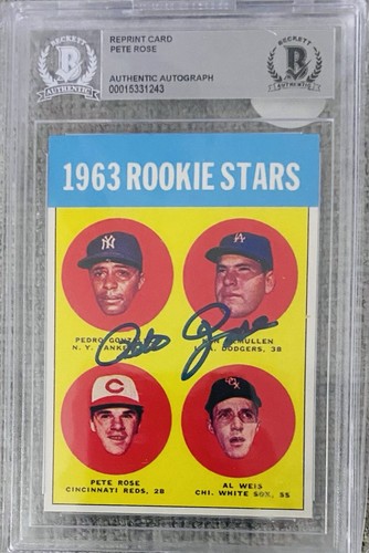 1963 Topps RP Rookie Stars Pete Rose Auto Beckett Authenticated | eBay